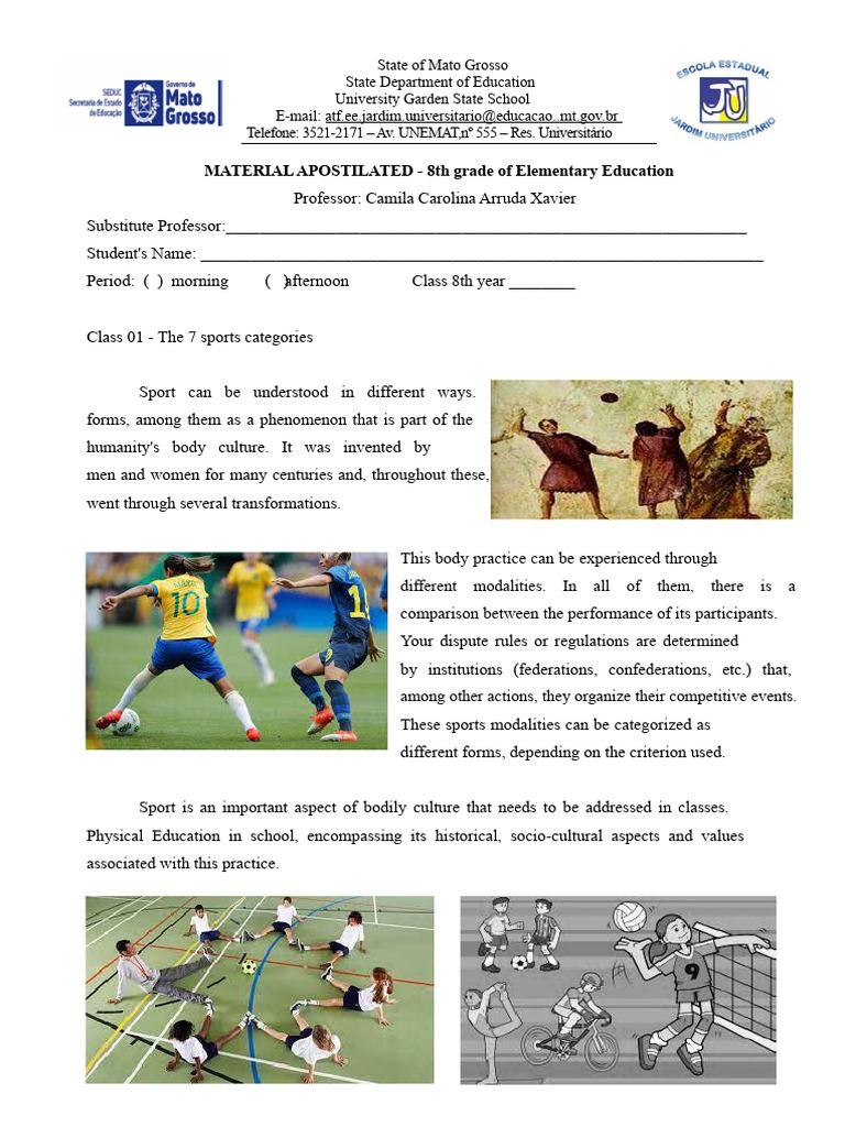 Physical Education Workbook 8th Grade - 8thBMT | PDF | Volleyball | Sports