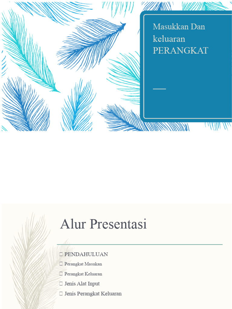 Perangkat Input Dan Output | PDF