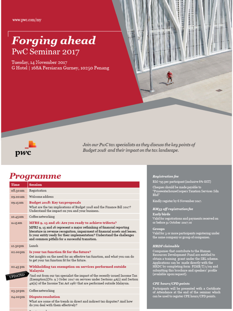 PWC Seminar PG | PDF | Taxes | Public Finance