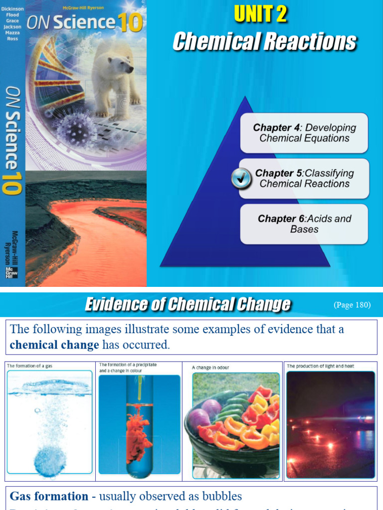 SNC2D - Types of Reactions | PDF | Chemical Reactions | Exhaust Gas