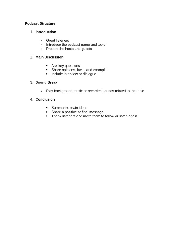 Podcast Structure | PDF