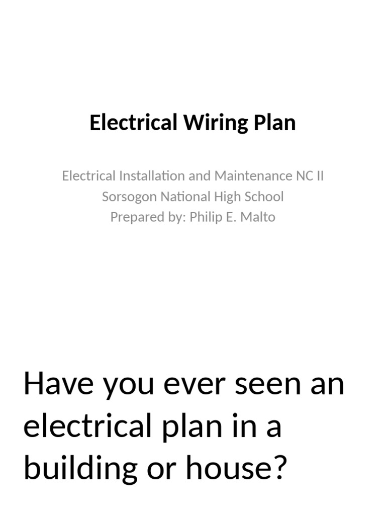 Electrical Wiring Plan Lesson | PDF | Electrical Wiring | Switch
