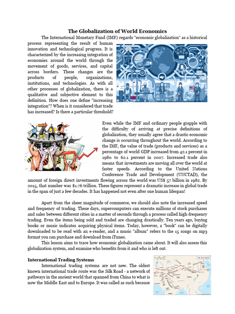 Economic Globalization Explained | PDF | Mortgages | Bretton Woods System