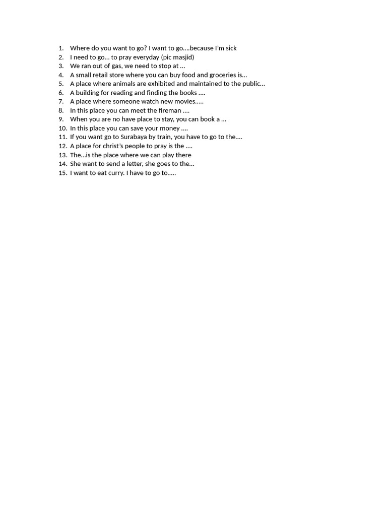 Public Place Class 3 | PDF