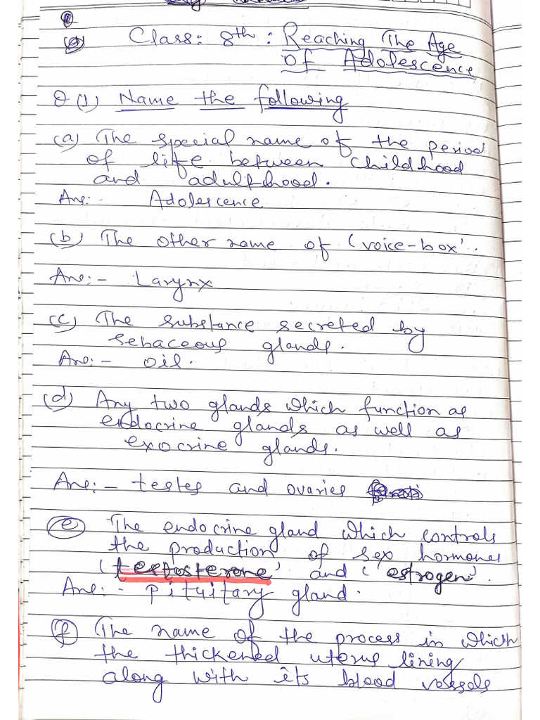 Class 8 Bio Notes For Unit Test | PDF