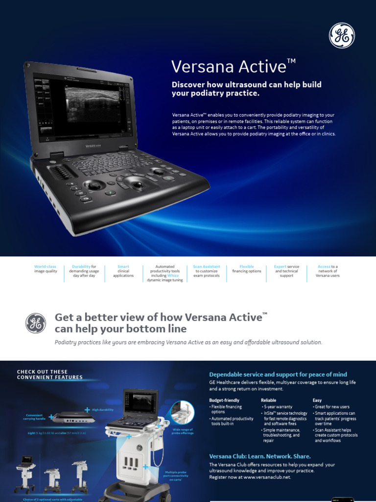 Versana Active Podiatry Brochure | PDF | Computing
