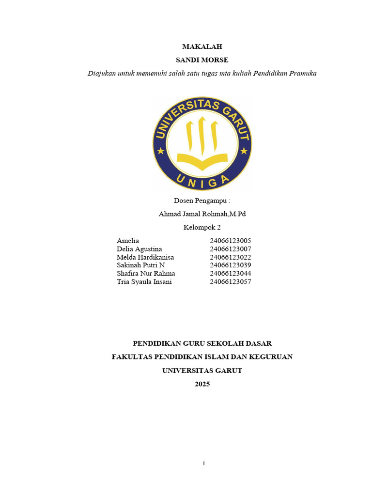 Kel 2 Makalah Sandi Morse | PDF