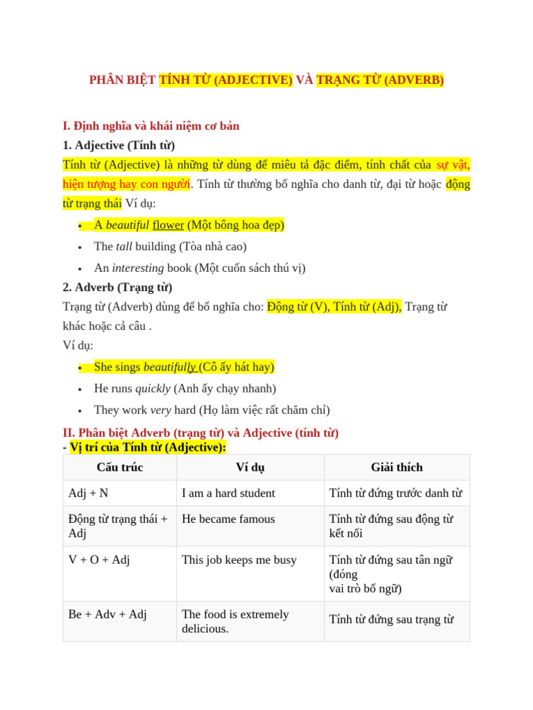 Adj Adv | PDF