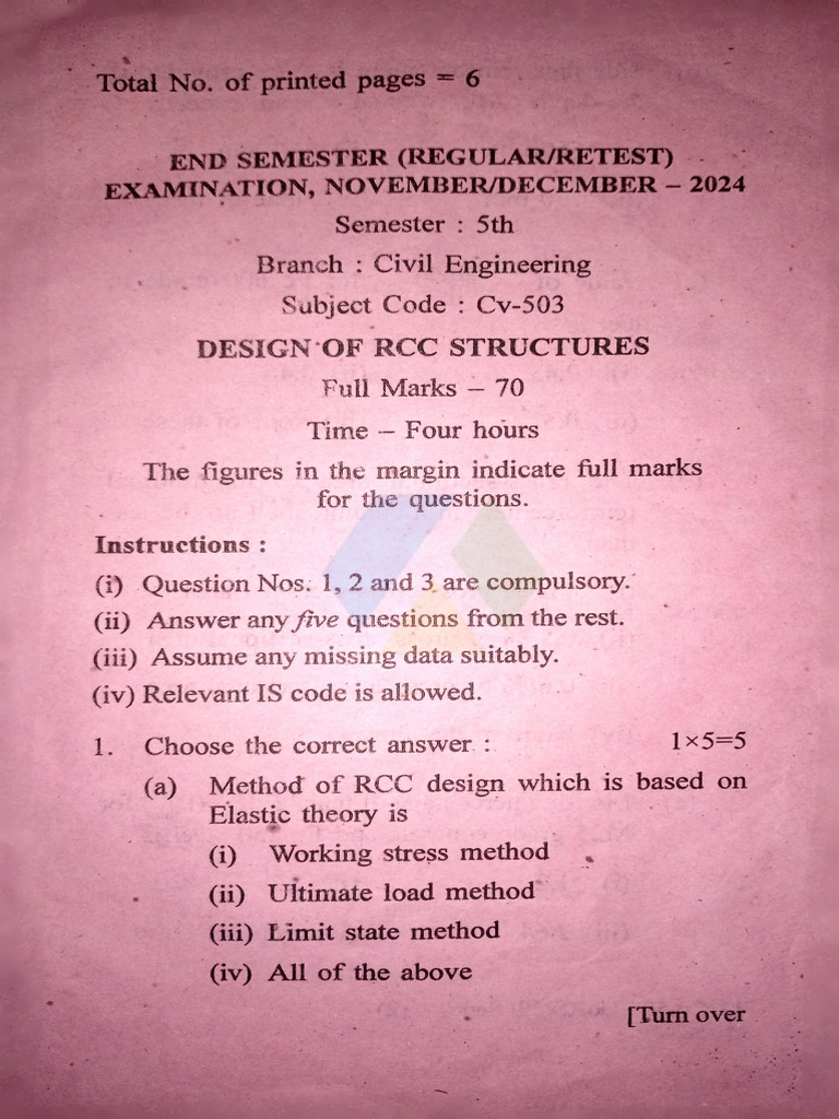 Design of RCC Structure 2024 | PDF | Beam (Structure) | Structural Engineering
