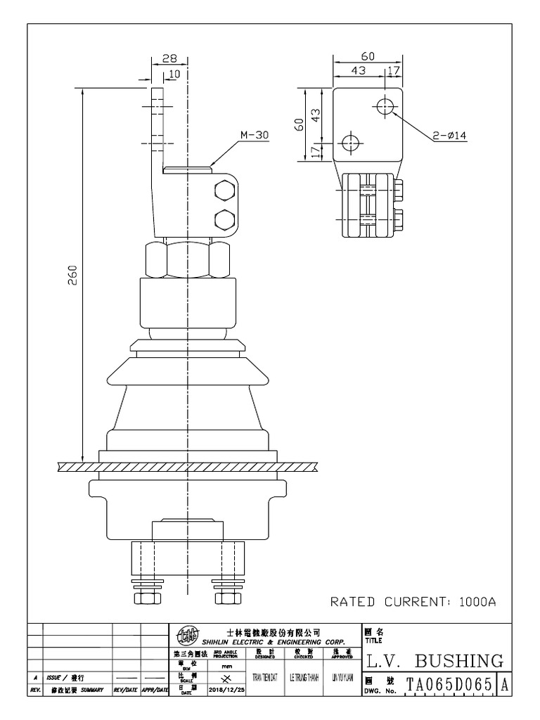 6.S 3p - LV Bushing 1000a | PDF