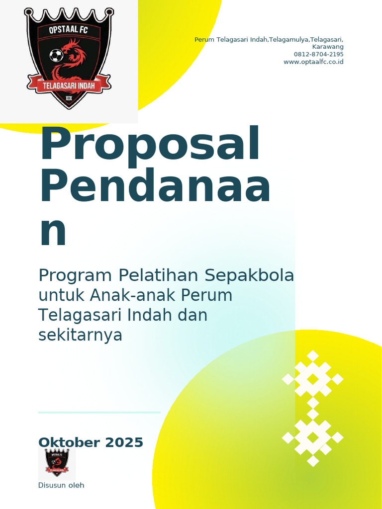 Proposal Pengajuan Dana Program SSB OPTAL | PDF