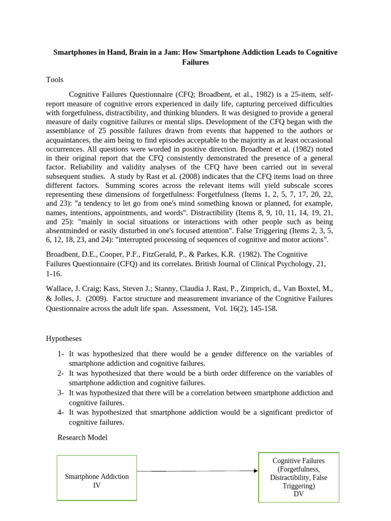 AQSA YAQOOB Smartphone Addiction | PDF | Neuroscience | Cognition