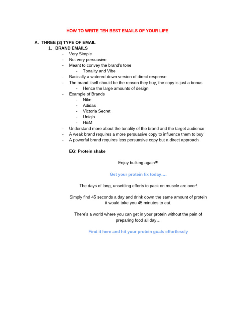 How To Write Teh Best Emails of Your Life | PDF