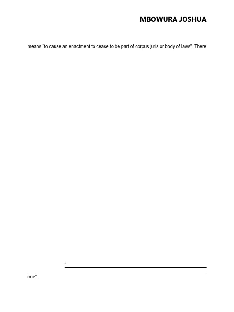 Repeal and Retrospective Legislation Explained | PDF | Repeal ...
