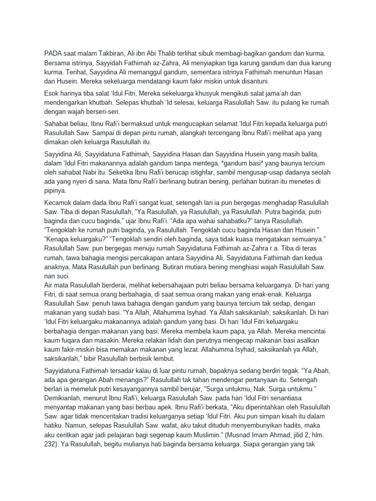 Keteladanan Rasulullah Saw | PDF