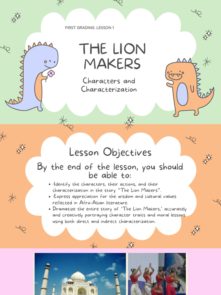 English 8 Lesson 1.1 Lion Makers | PDF