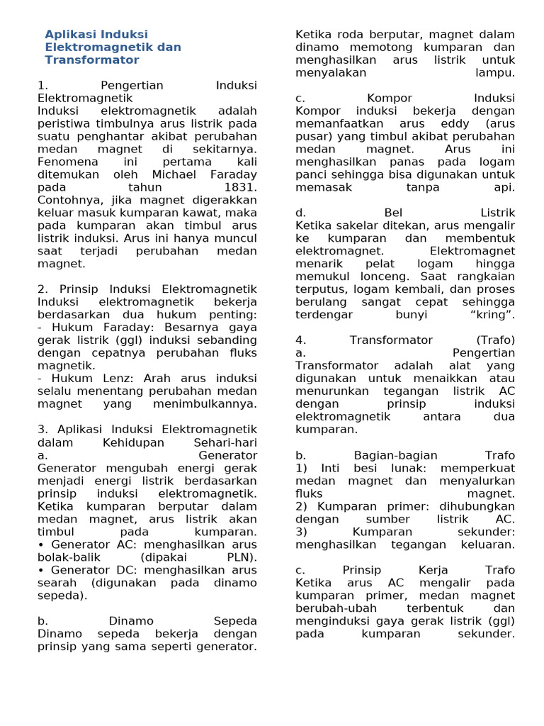 Rumus Medan Magnet dalam Induksi | PDF