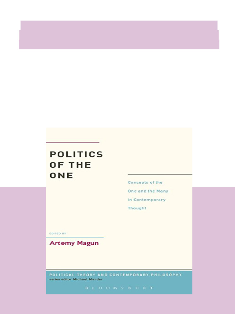 (Ebook) Politics of The One: Concepts of The One and The Many in ...