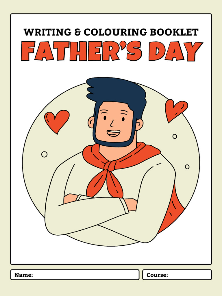 Father's Day Writing & Coloring Booklet | PDF