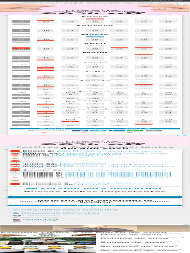 Calendario 2020 Colombia - Calendario 2020 Colombia | PDF | Calendario ...