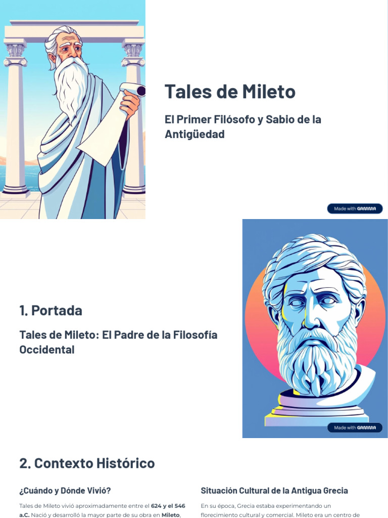 Tales-de-Mileto-El Primer Filósofo y Sabio de La Antigüedad | PDF