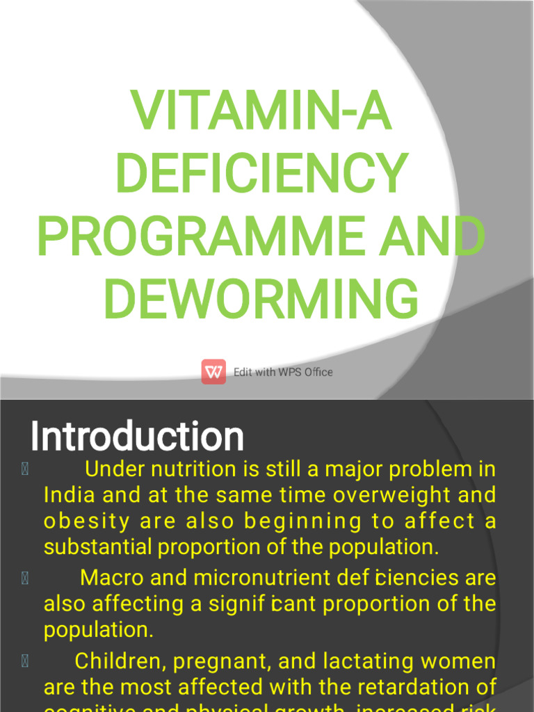 National Vit-A Deficiency Programmes_043152 | PDF | Vitamin A ...