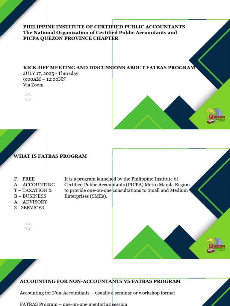 Picpa Quezon Fatbas Program | PDF