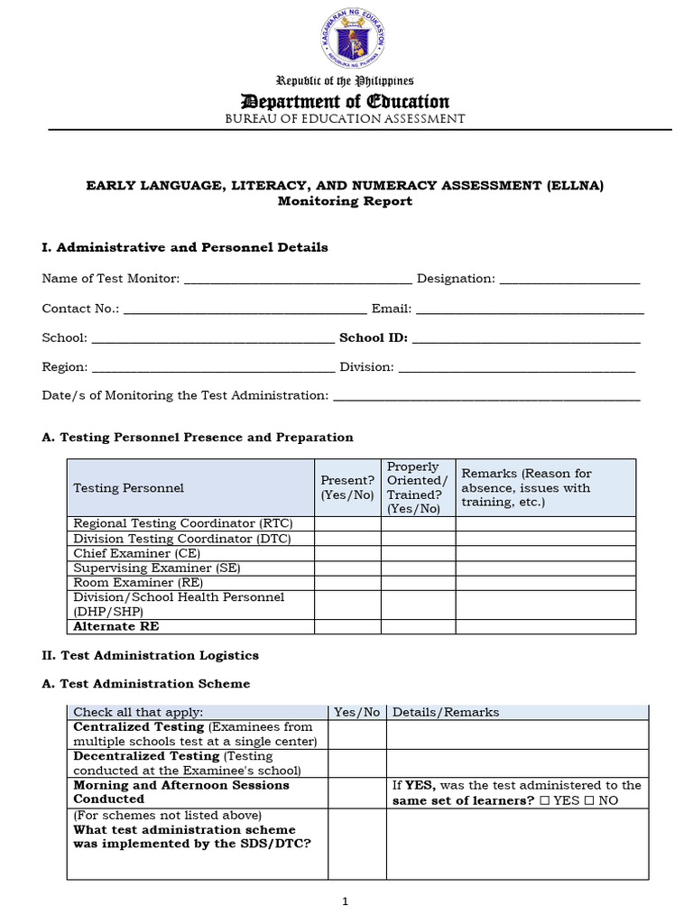 ELLNA Monitoring Report 2025 | PDF