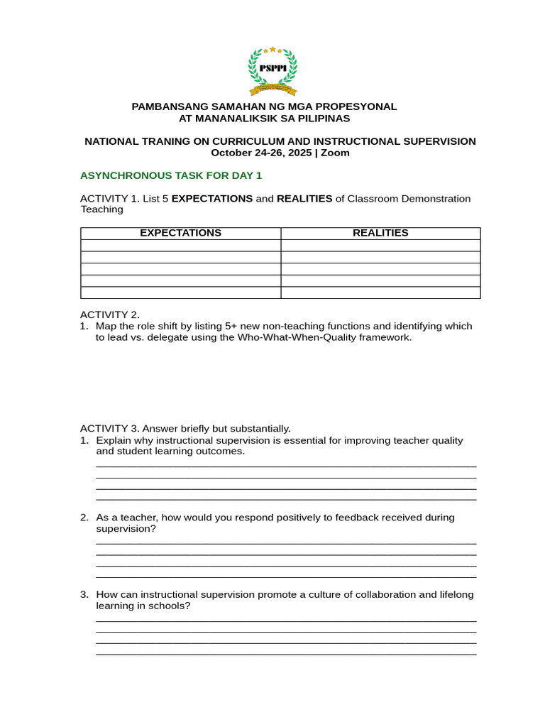 Psppi - Asynchronous Task For Day 1 | PDF