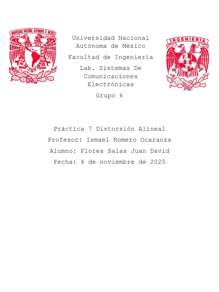 JuanDavidFlores Prac7 | PDF | Distorsión | Electrónica