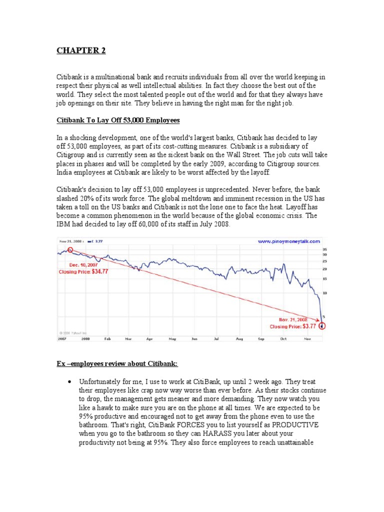 Citibank To Lay Off 53,000 Employees | PDF | Citigroup | Troubled Asset ...
