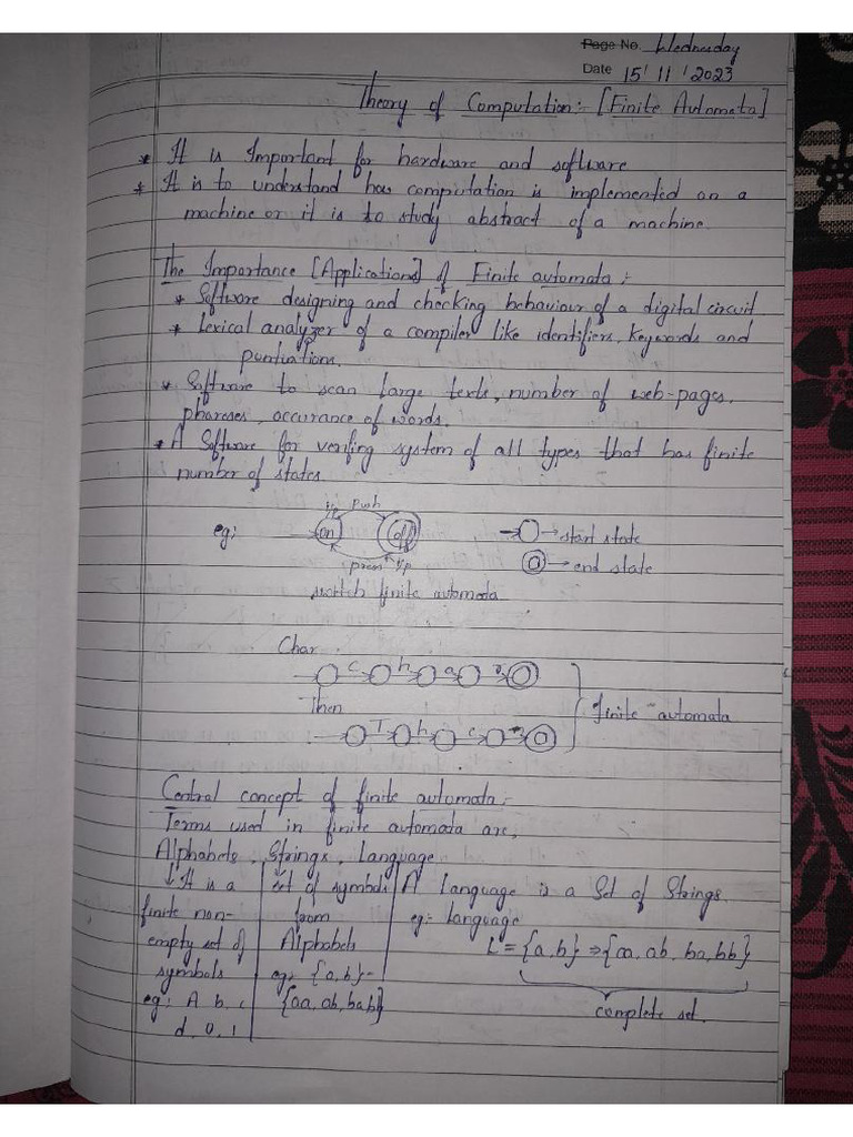 TOC Unit 1 Notes Compressed Low | PDF