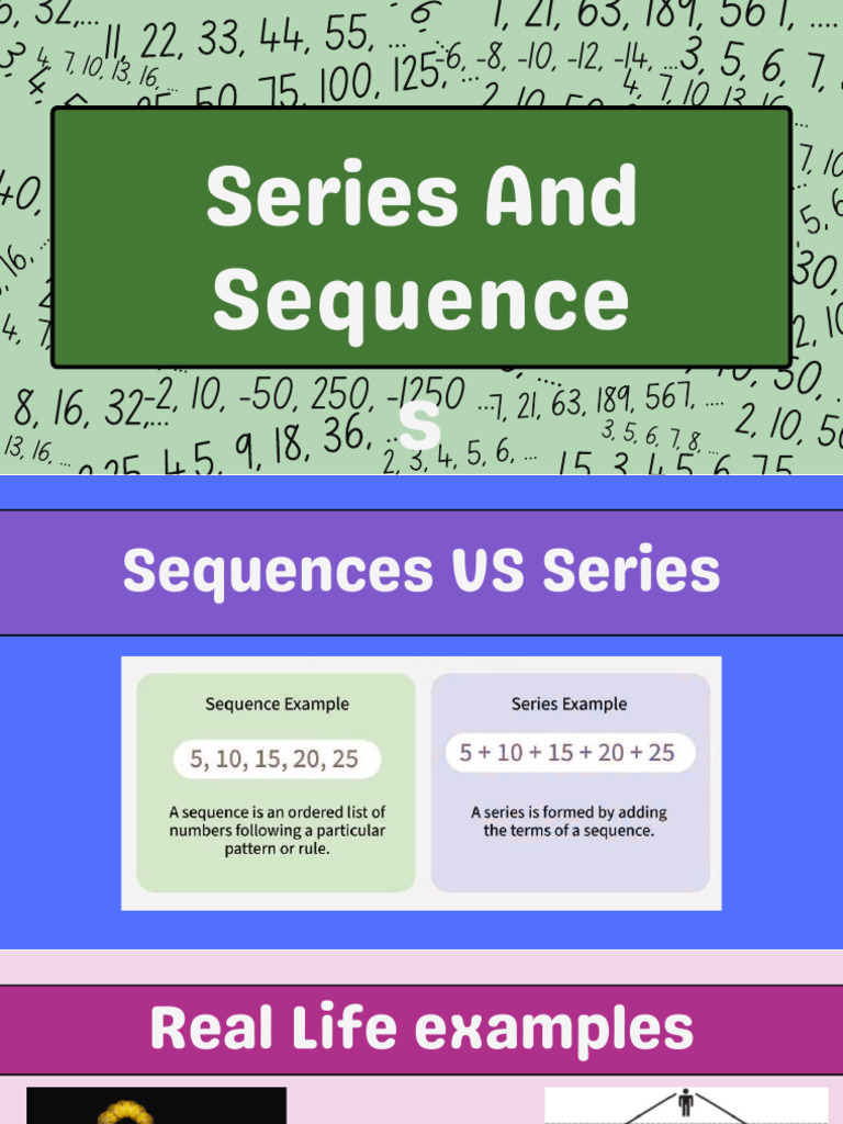 Arithmetic and Geometric Sequences Presentation in Colorful Illustrative Style | PDF | Numbers ...