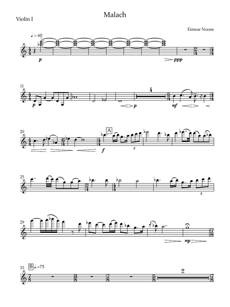 Malach - Violin I | PDF
