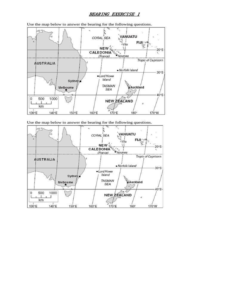 8 GEO Direction and Bearing Worksheet 1 | PDF | Chess Theory | Chess ...