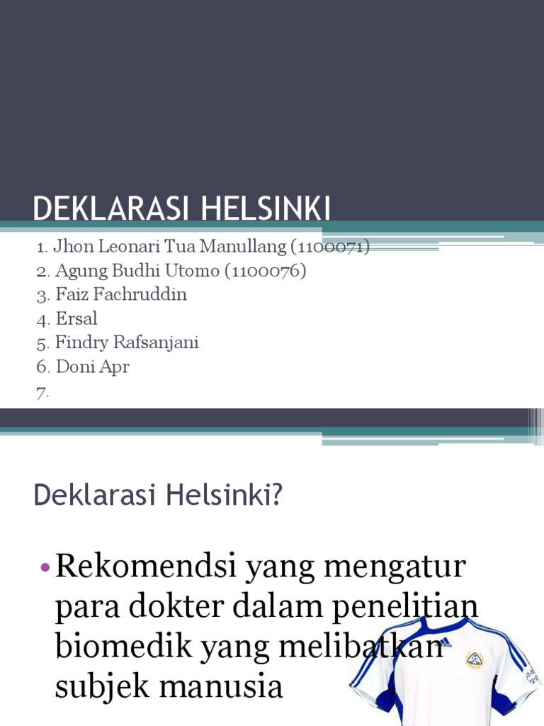 Presentasi Deklarasi Helsinki 2007 | PDF