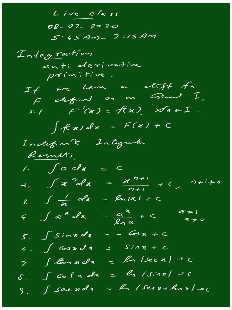 Real Integrals | PDF