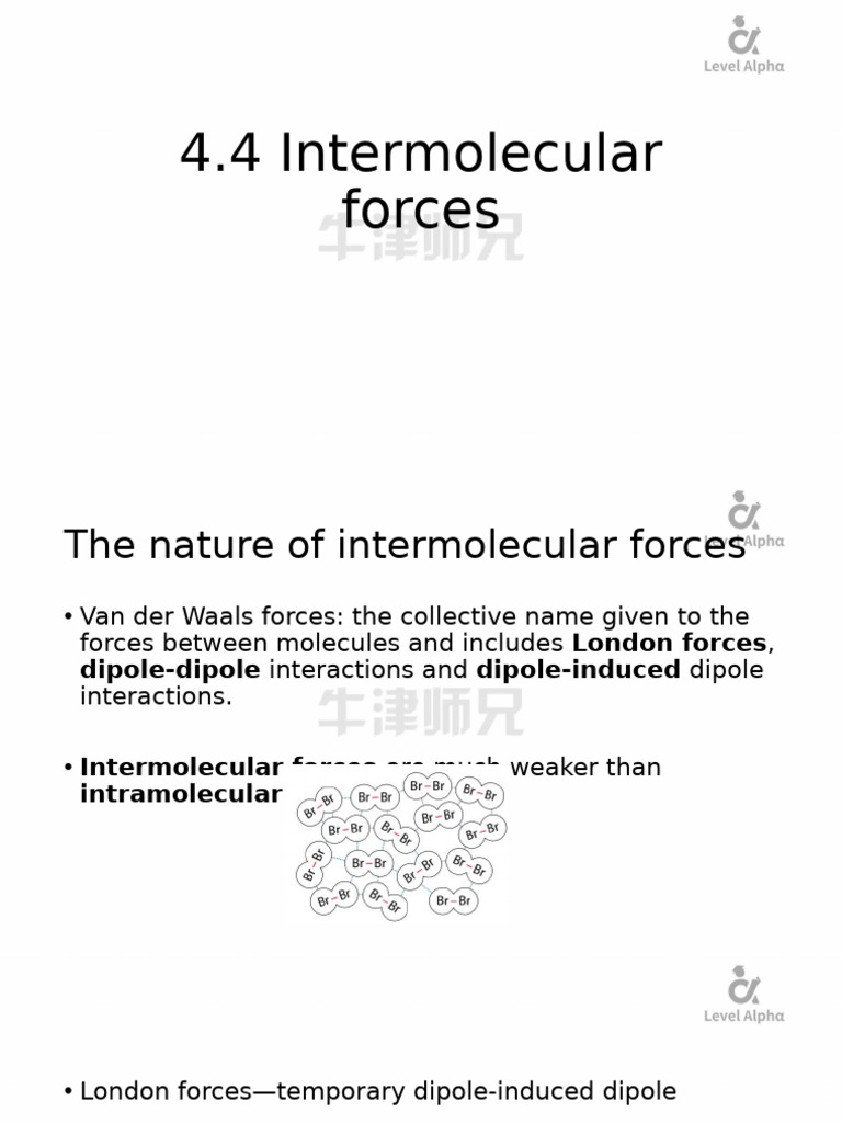 4.4 Intermolecular Forces | PDF