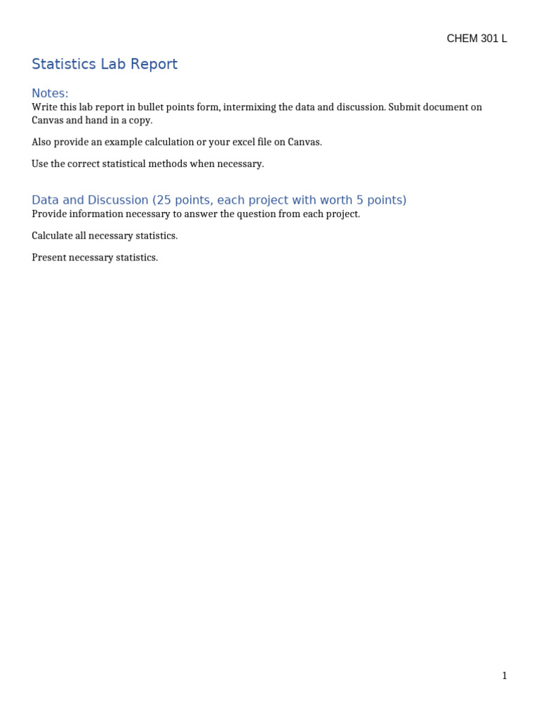 Statistics Lab Report | PDF