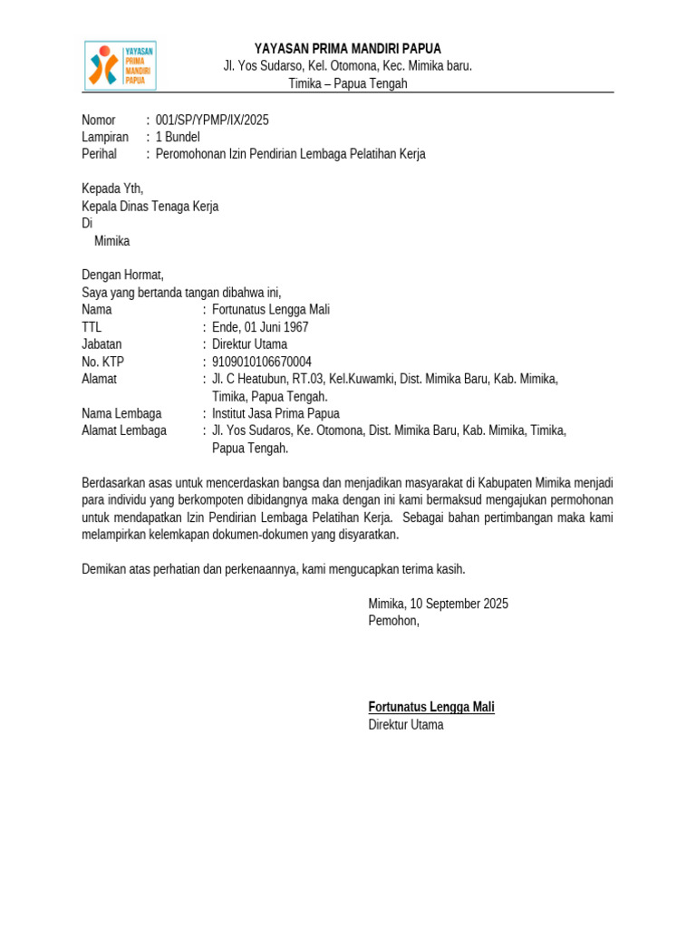 Surat Permohonan | PDF