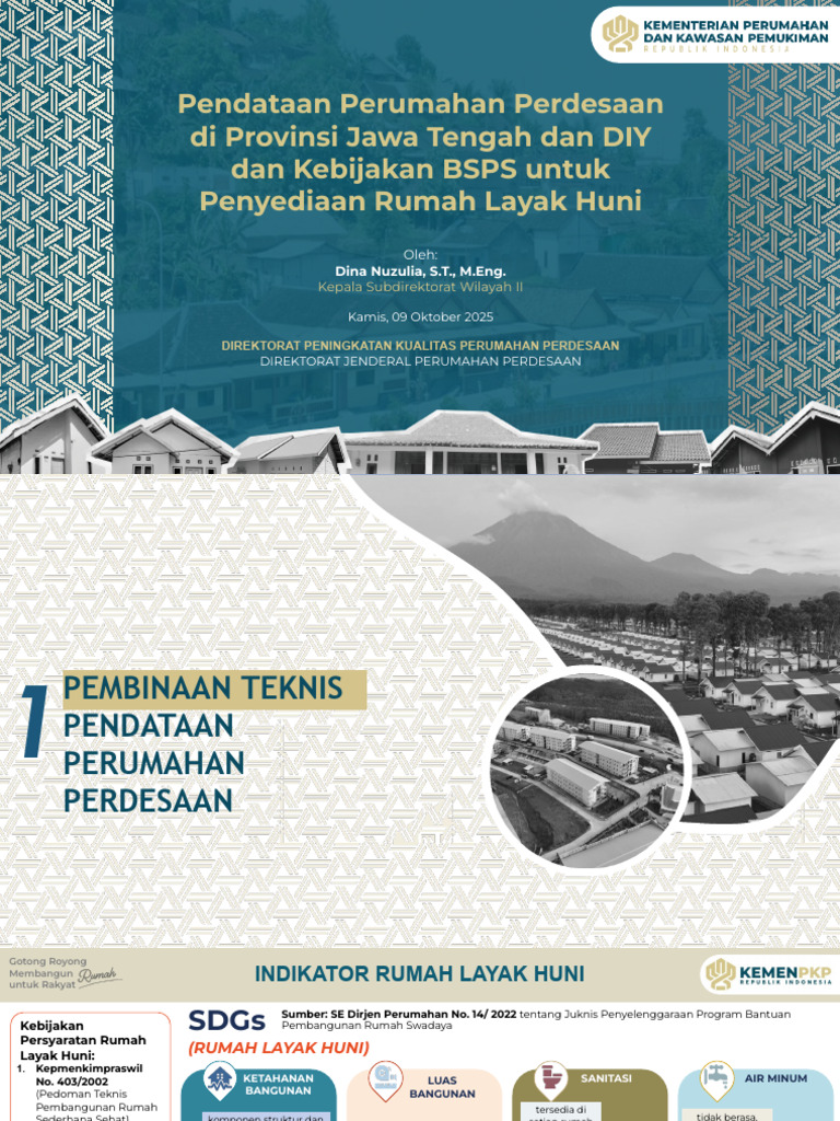 Pendataan Perumahan Perdesaan Jateng-DIY | PDF