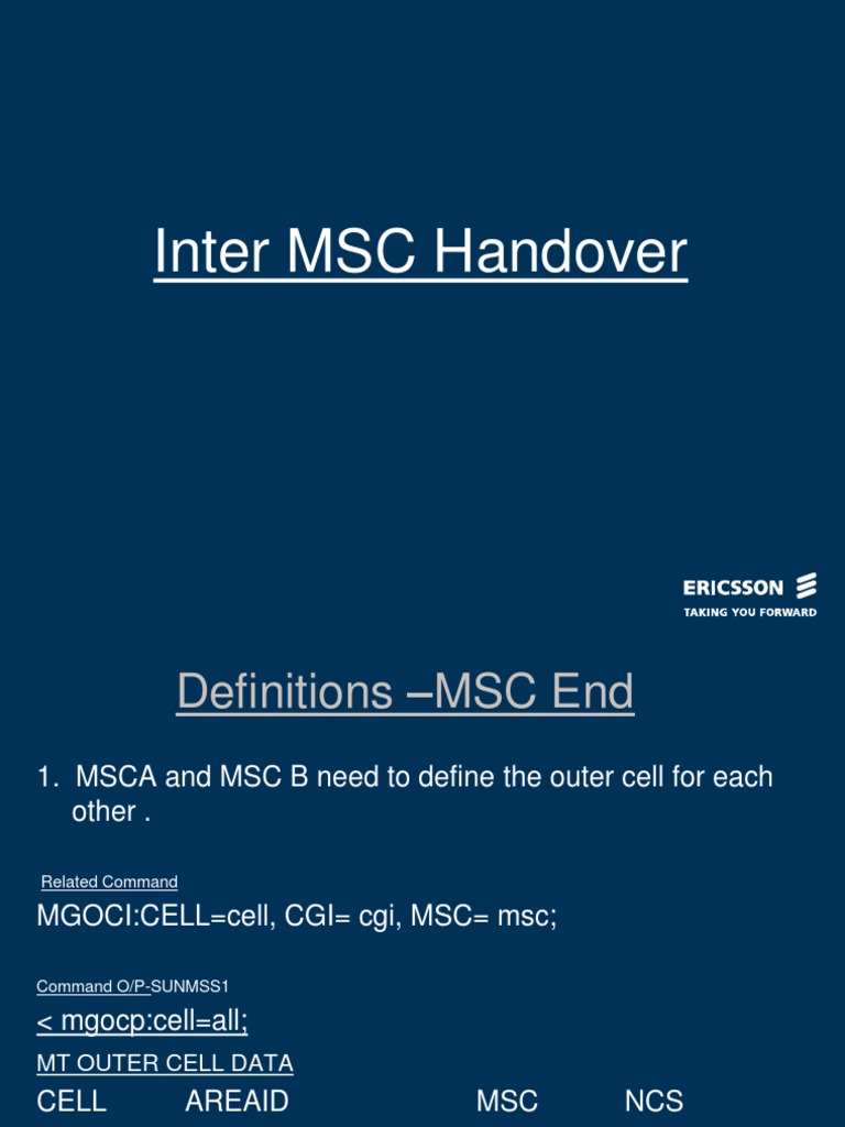 Inter MSC Handover: Slide Title in Capitals 50 PT | PDF | Computers