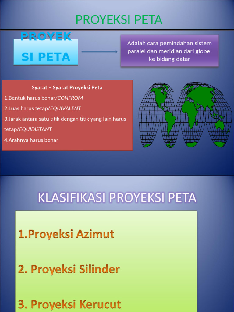 Peta - Proyeksi Peta | PDF