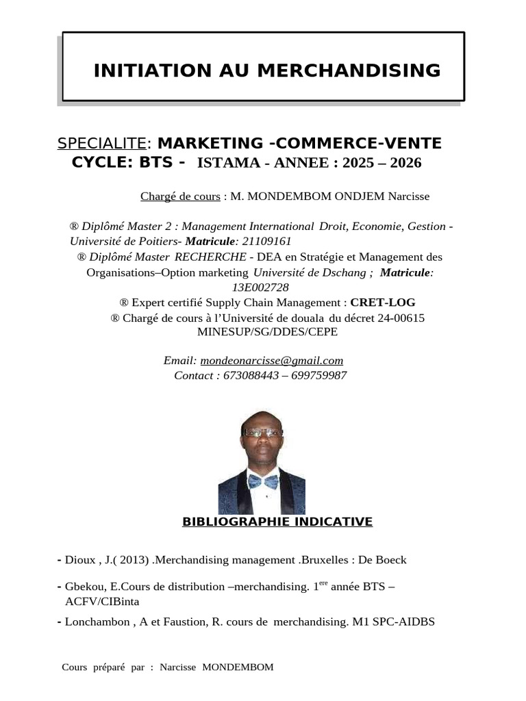 Cours Merchandising | PDF | Merchandising | Commercialisation