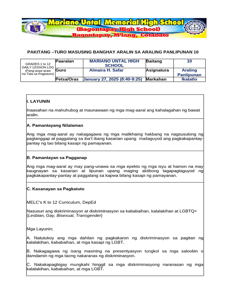Lesson Plan Thursday Copy 2 | PDF