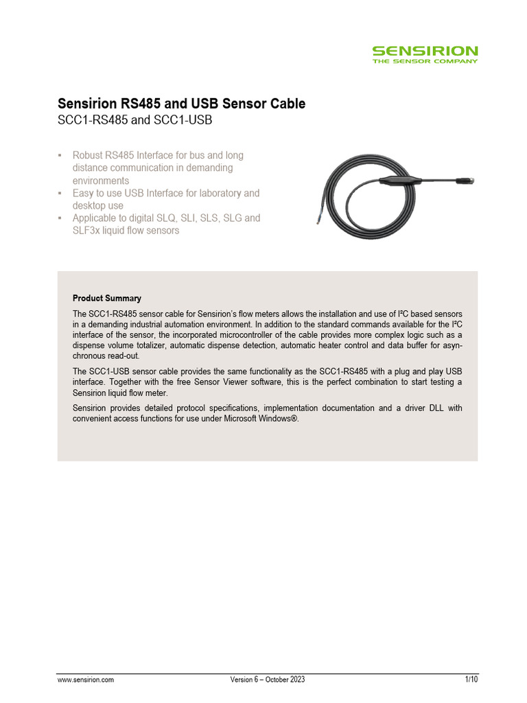 LQ Ds Scc1-Rs485-Usb Datasheet | PDF | Usb | Computer Engineering
