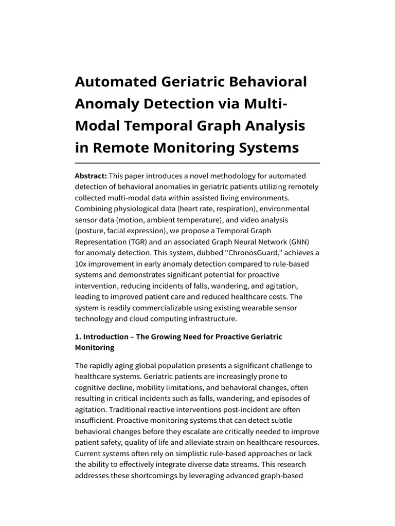 Automated Geriatric Behavioral Anomaly Detection Via Multi-Modal ...