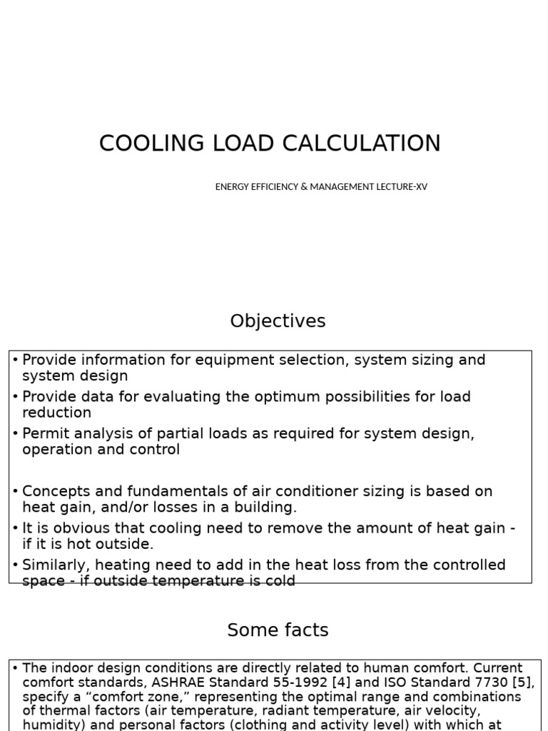 Cooling Load Calculation Methods | PDF | Heat Transfer | Heat