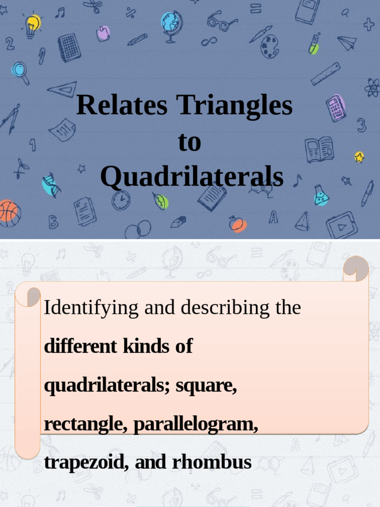 Math Week 2, Identifying Triangles and Quadrilaterals | PDF | Rectangle | Triangle