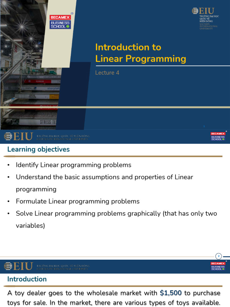 Lecture 4. Linear Programming | PDF | Linear Programming | Loss Function